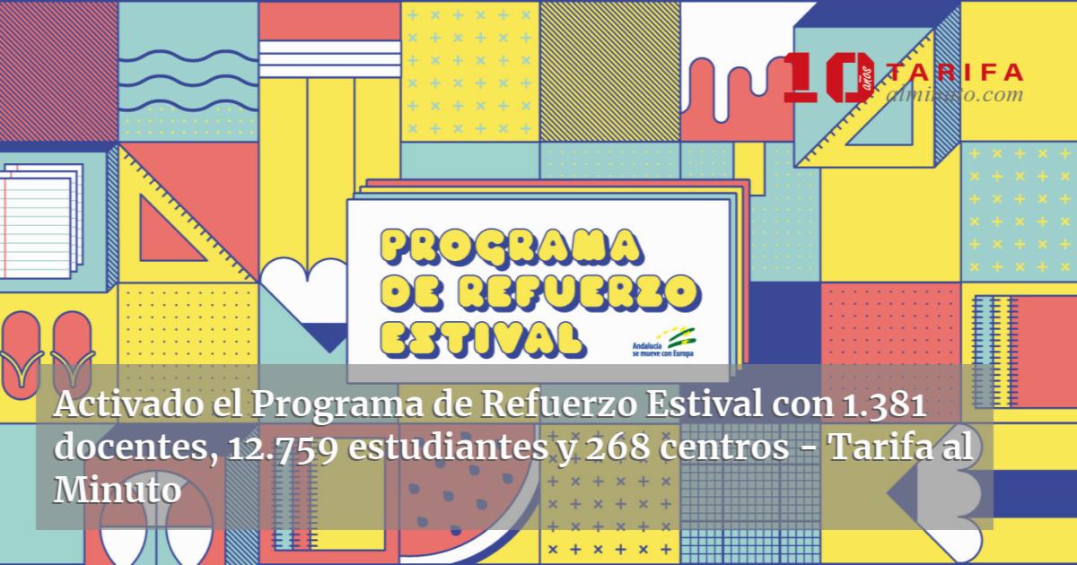 Activado el Programa de Refuerzo Estival con 1.381 docentes, 12.759 ...
