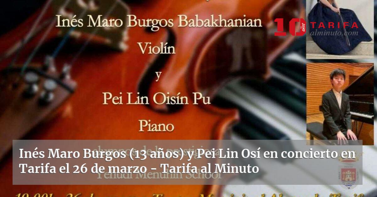 Inés Maro Burgos (13 años) y Pei Lin Osí en concierto en Tarifa el 26 ...