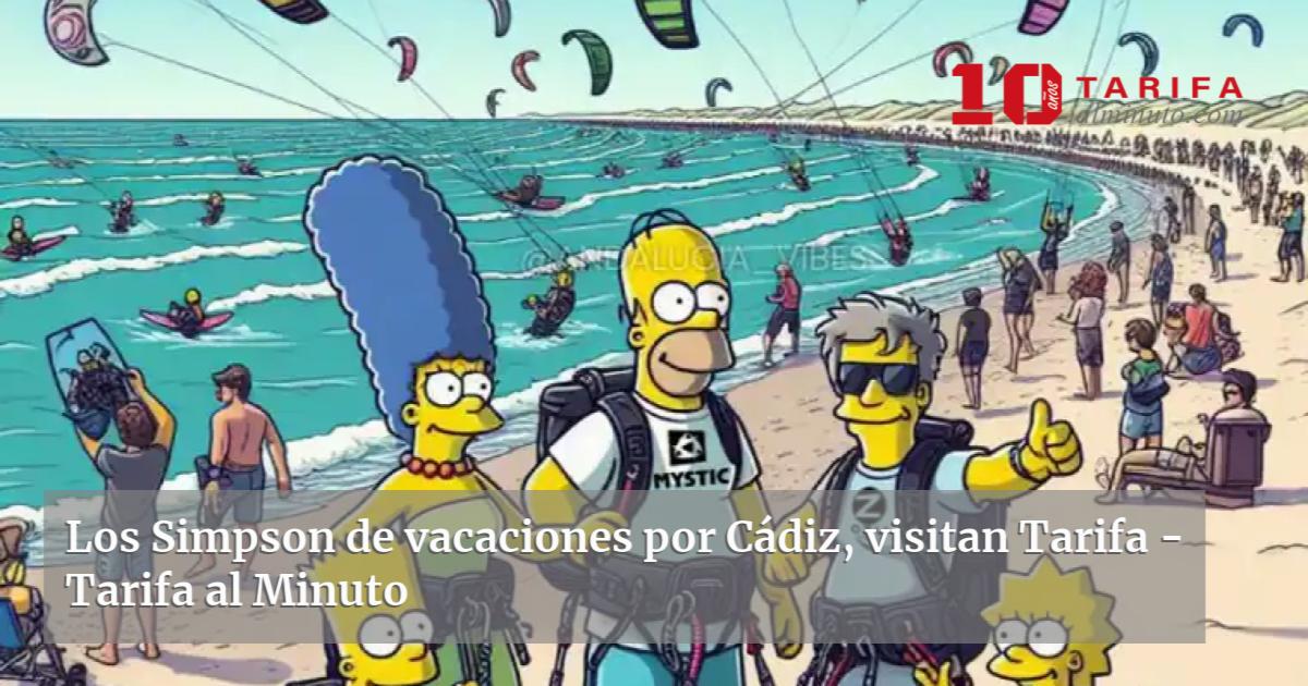 Los Simpson de vacaciones por Cádiz, visitan Tarifa