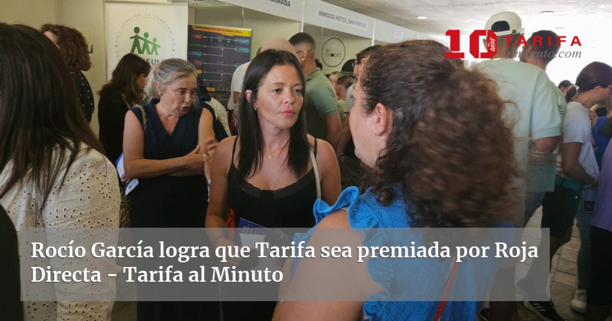 Rocío García logra que Tarifa sea premiada por Roja Directa