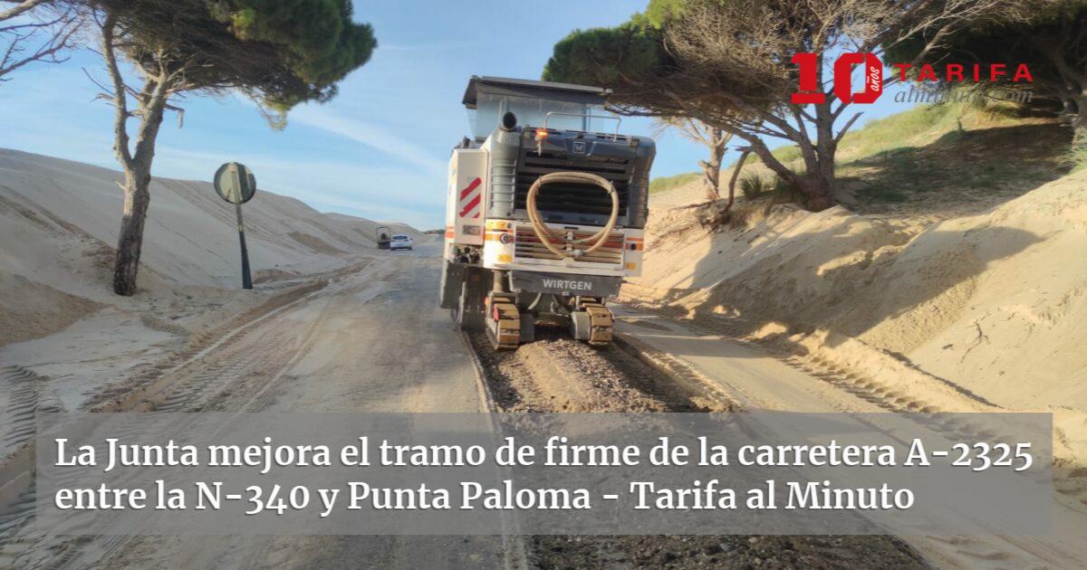 La Junta mejora el tramo de firme de la carretera A-2325 entre la N-340 y Punta Paloma