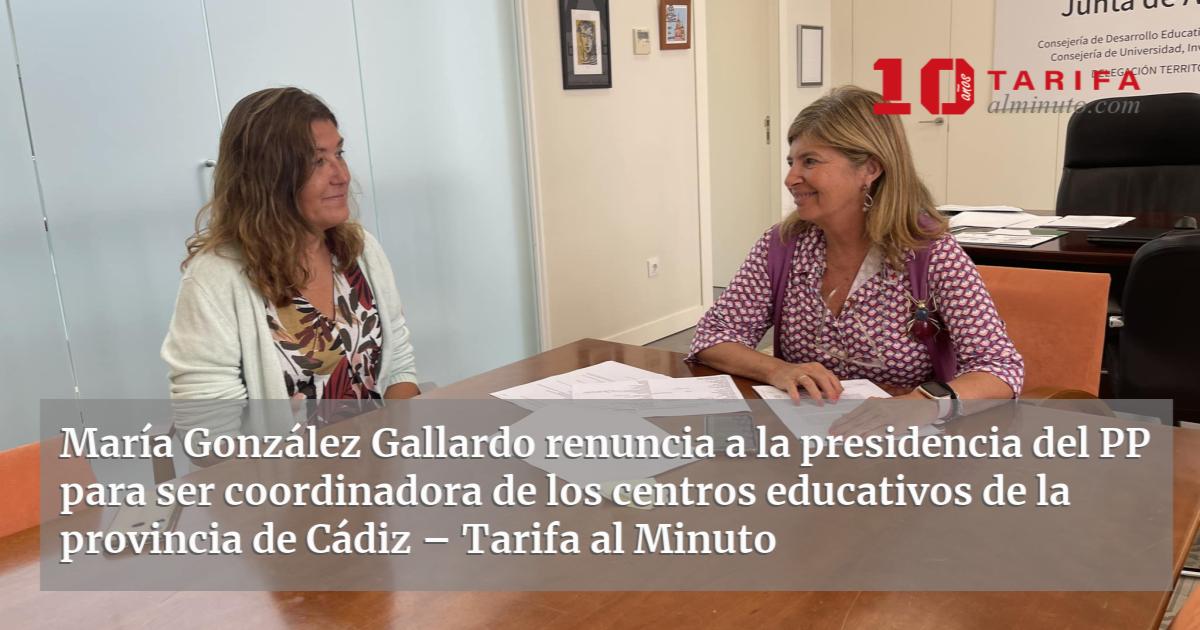 María González Gallardo renuncia a la presidencia del PP para ser ...