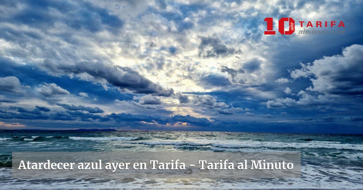 Atardecer azul ayer en Tarifa